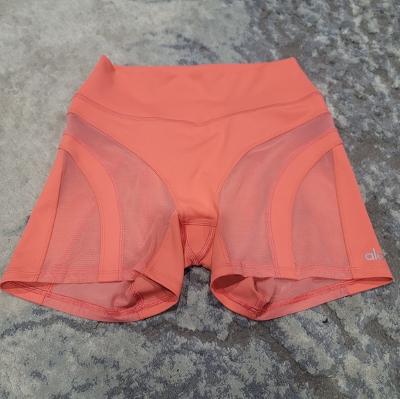 ALO Yoga | Shorts | Alo Yoga High Waisted Heat Wave Mesh Biker Hot ...